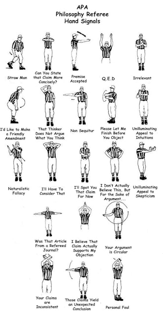 Philosophy Referee Hand Signals | www.splicetoday.com