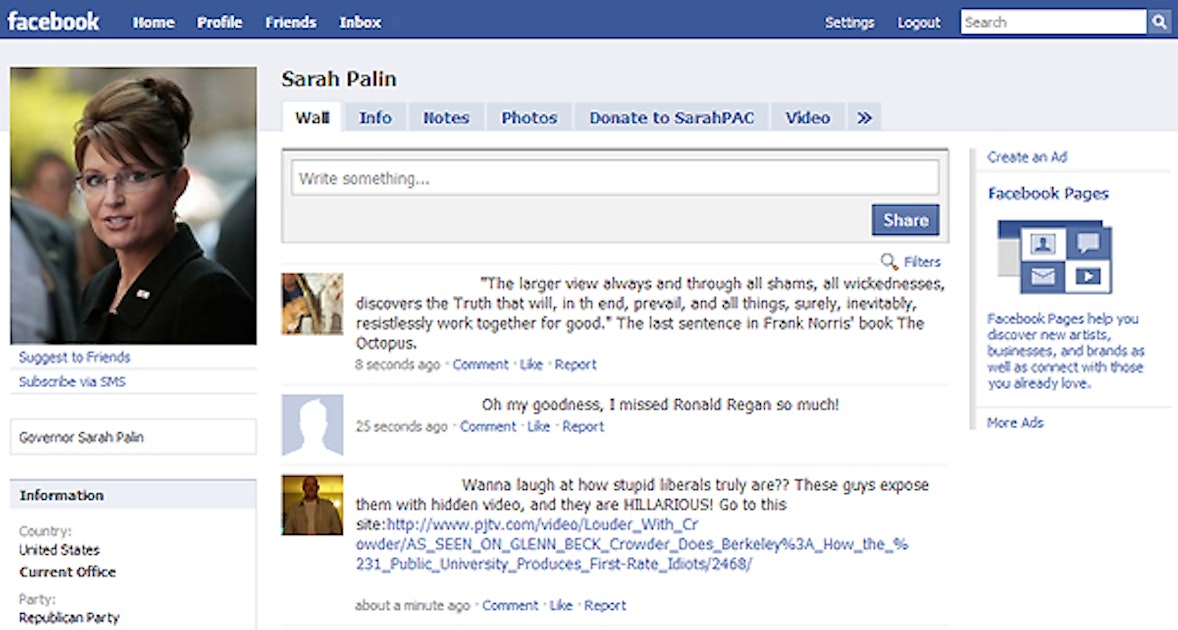 Palin's Facebook: A Call to Grammar | www.splicetoday.com